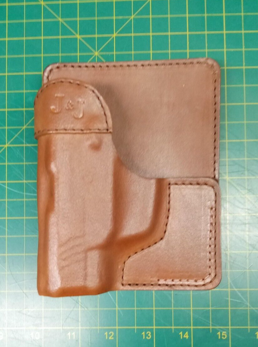 J&J RUGER MAX9 MAX-9 RIGHT BROWN WALLET REAR / CARGO POCKET LEATHER ...