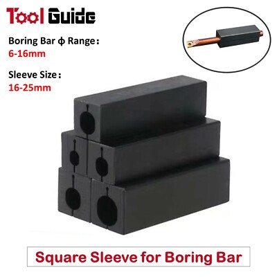 Square Sleeve for 4-25mm Boring Bar Holder Straight Internal Shank ...