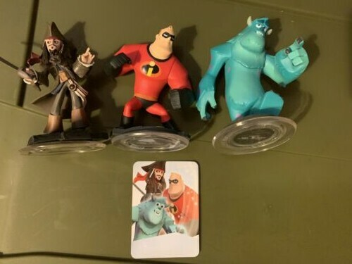DISNEY INFINITY Sully Jack Monsters Inc Pirates Incredibles Playset ...