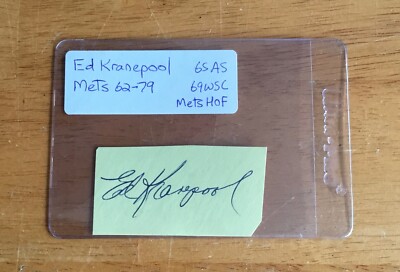 Ed Kranepool 1962 1979 New York Mets Signed Autograph Album Page Cut ...
