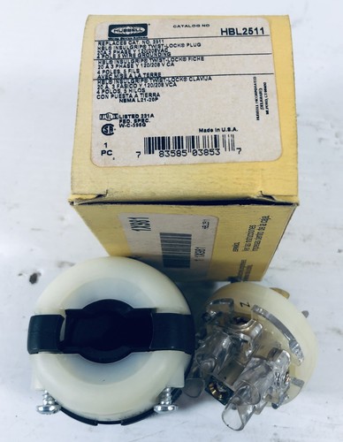 Hubbell Twist Lock Plug 20a 3 Phase 120/208v 4 Pole 5 Wire HBL2511 for ...
