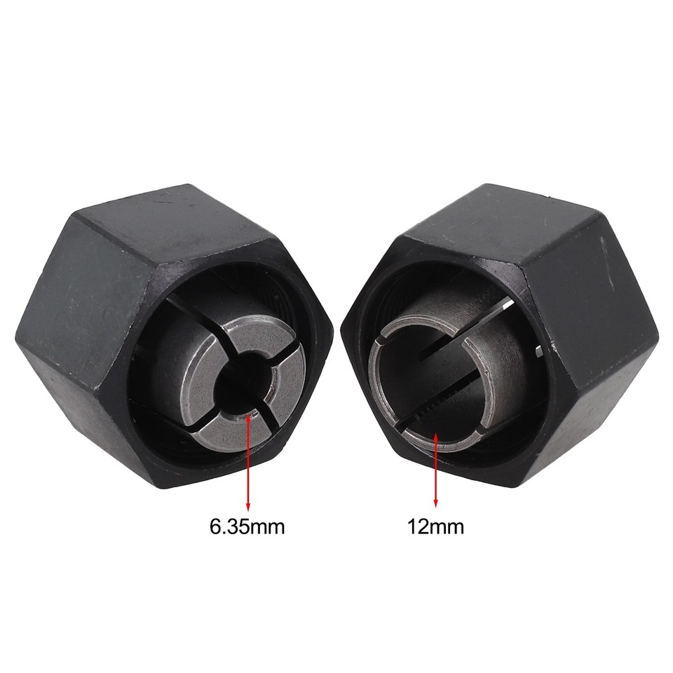 2 Piece Metal Router Collet Set for Different Model Compatibility ...