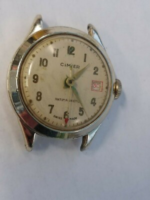 VINTAGE CIMER ALUMINUM CASE WATCH AS IS FOR PARTS IR REPAIR | eBay