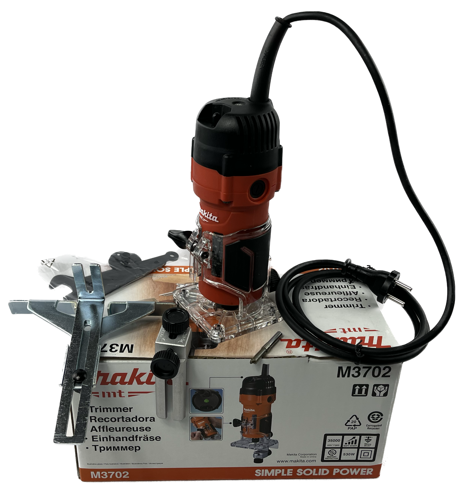 maktec mt by MAKITA M3702 Einhandfräse Kantenfräse Multifräse Holz ...