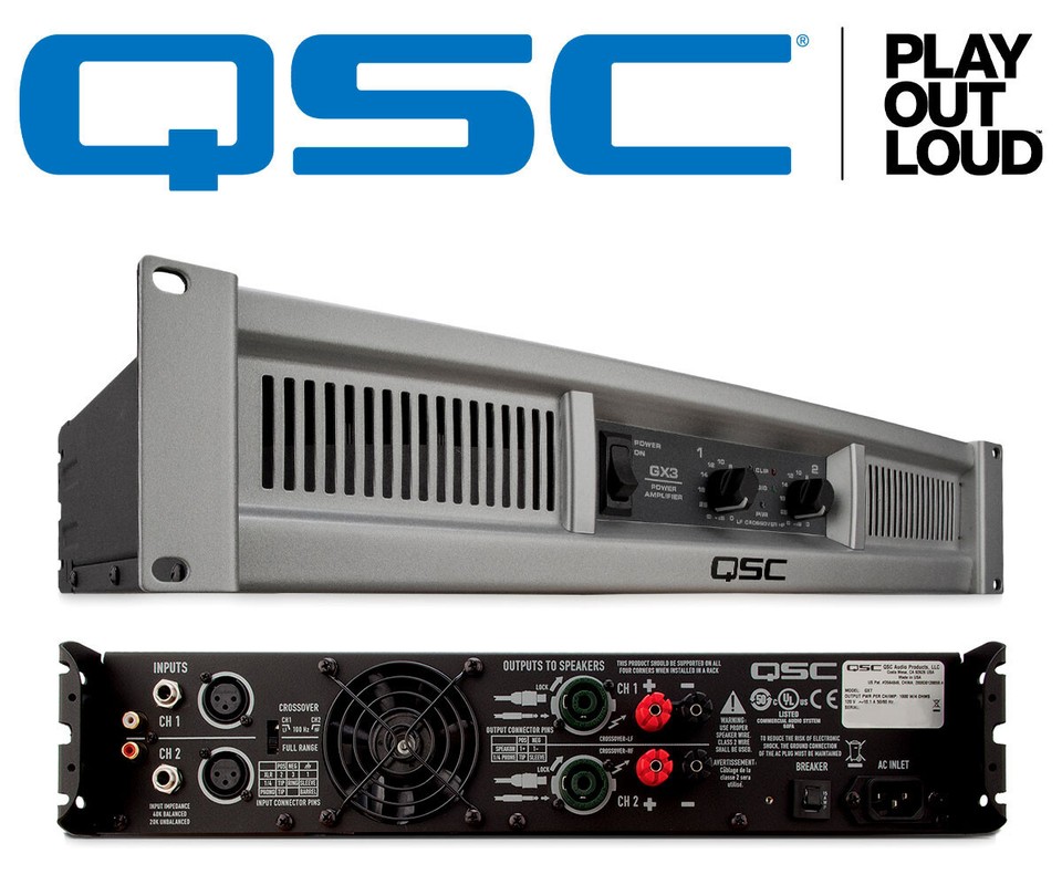 QSC GX3 300 Watt 8-Ohm Professional Power Amplifier | eBay