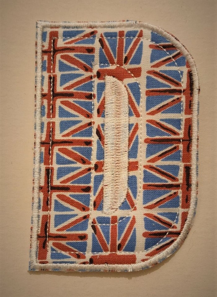 UNION JACK FABRIC LETTERS, EMBROIDERY, SEW ON / IRON ON PATCHES ...