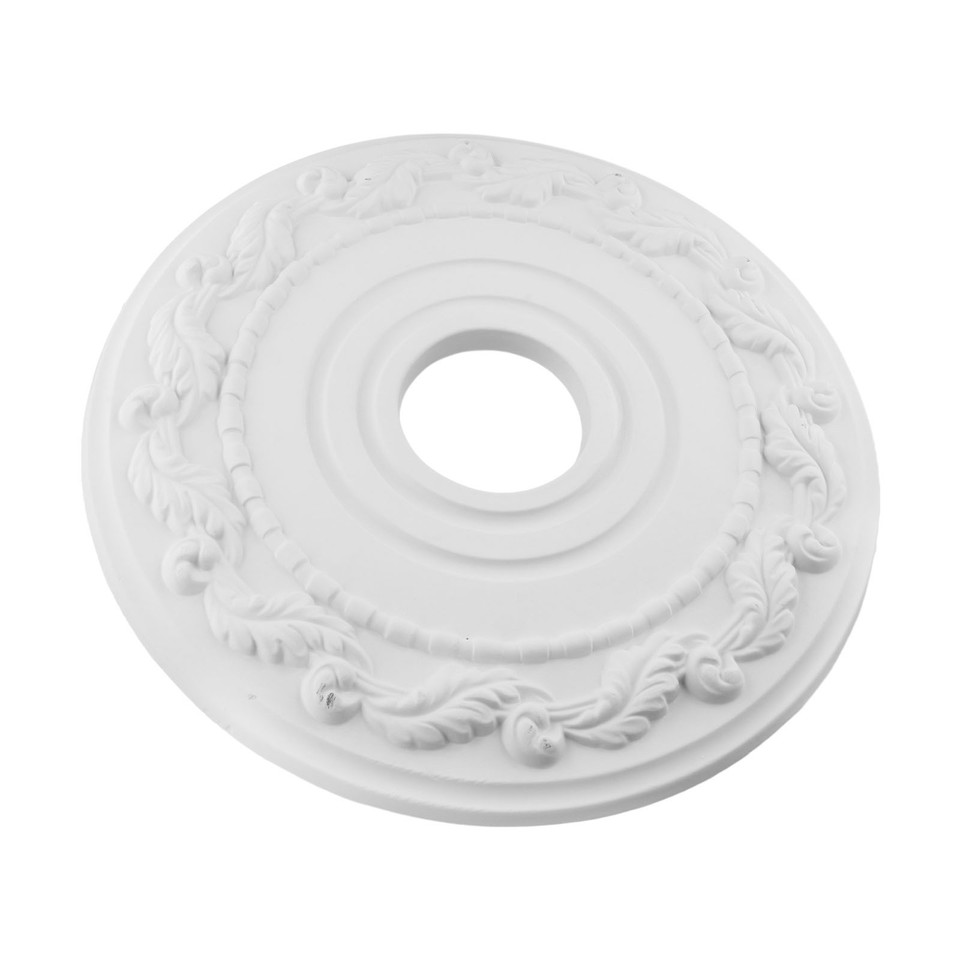 PU 16 Inch Round Ceiling Medallion with Retro Design for Ceiling Lamps ...