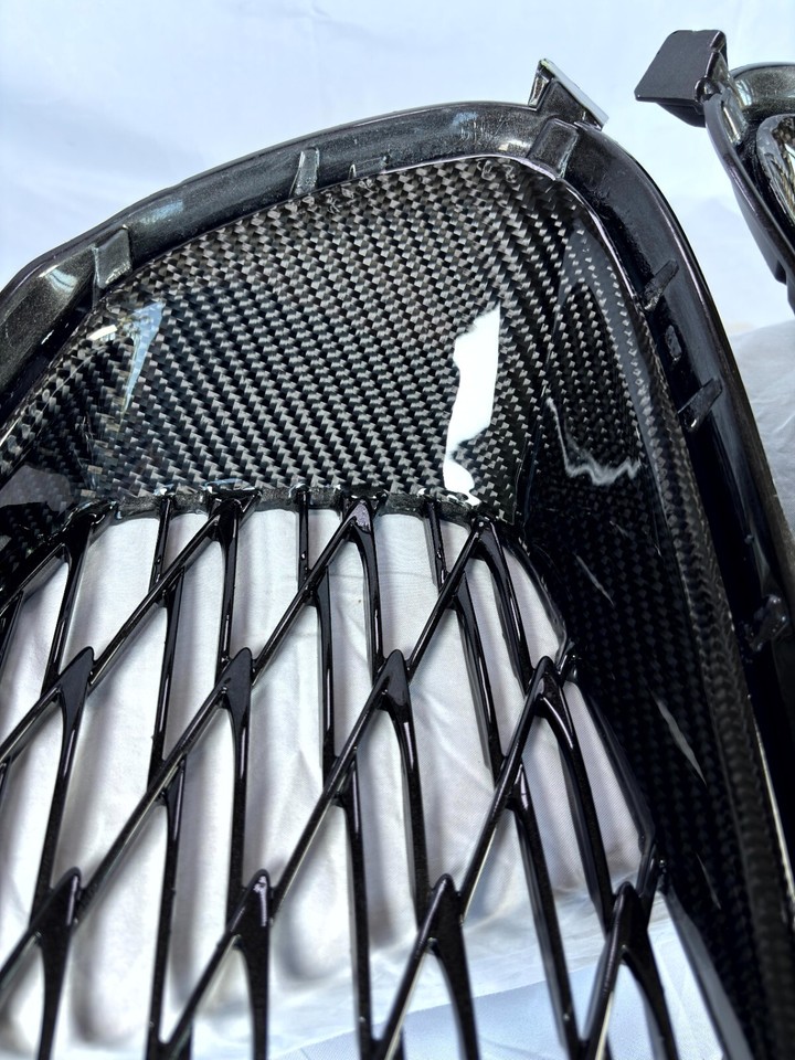 Lexus RC F GS F OEM Radiator Grille Garnish Pair in Carbon Fiber | eBay