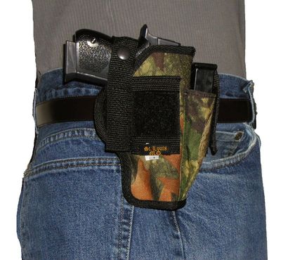Custom Camo Belt Hip Holster Ruger P345 With extra Mag Holder .45 45 ...