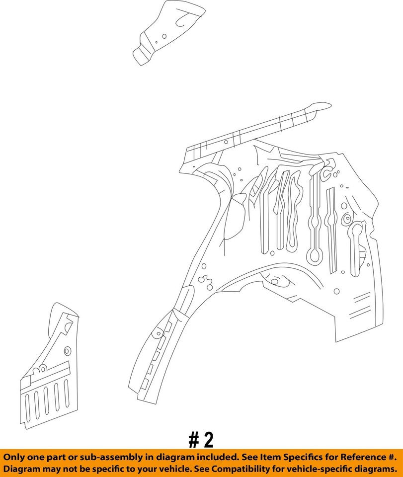 GM OEM 2018 Equinox Quarter Panel Inner Structure-Wheelhouse Assy ...