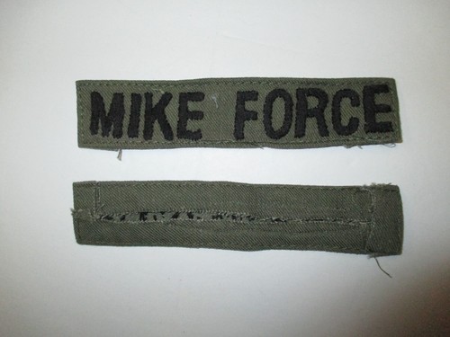 b6075 Vietnam US Army Special Forces Name Tape Mike Force hand emb ...