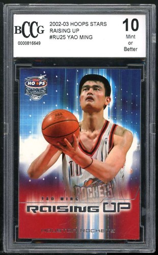 2002-03 Hoops Stars Raising Up #RU25 Yao Ming Rookie Card BGS BCCG 10 ...
