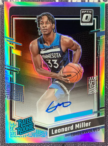 Leonard Miller 2023-24 Panini Donruss Optic Auto Silver Rated Rookie ...