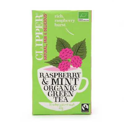 Clipper Tea | Raspberry & Mint Organicreen Tea 20 Sachets | 1,2 Oz /35 ...