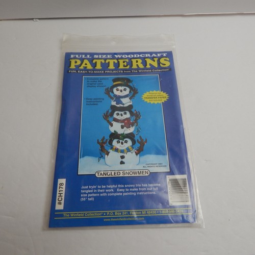 The Winfield Collection Full Size Woodcraft Pattern Tangled Snowmen New ...