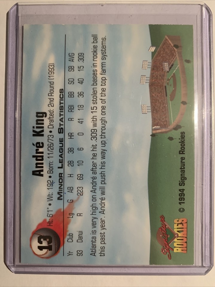 Andre King Auto Signed IP Signature Rookies Atlanta Braves | eBay