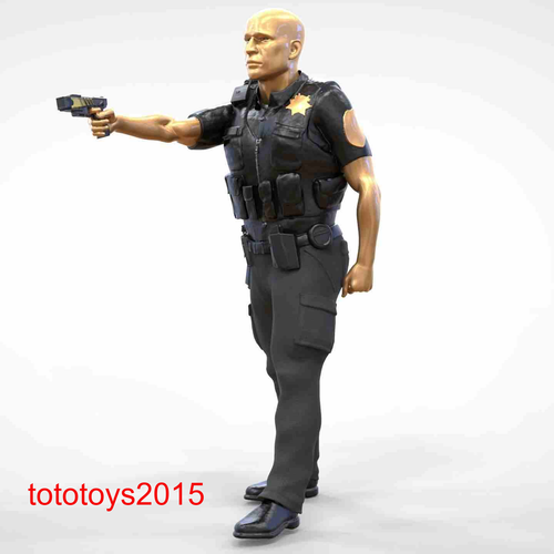 DIY 1/64 1/87 Police uniform man Scene Miniature Figures Doll For Car ...