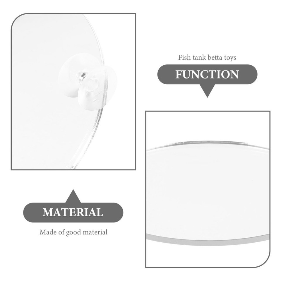 Aquarium Training Mirror Round Acrylic Mirror Betta Mirror Fish Tank ...