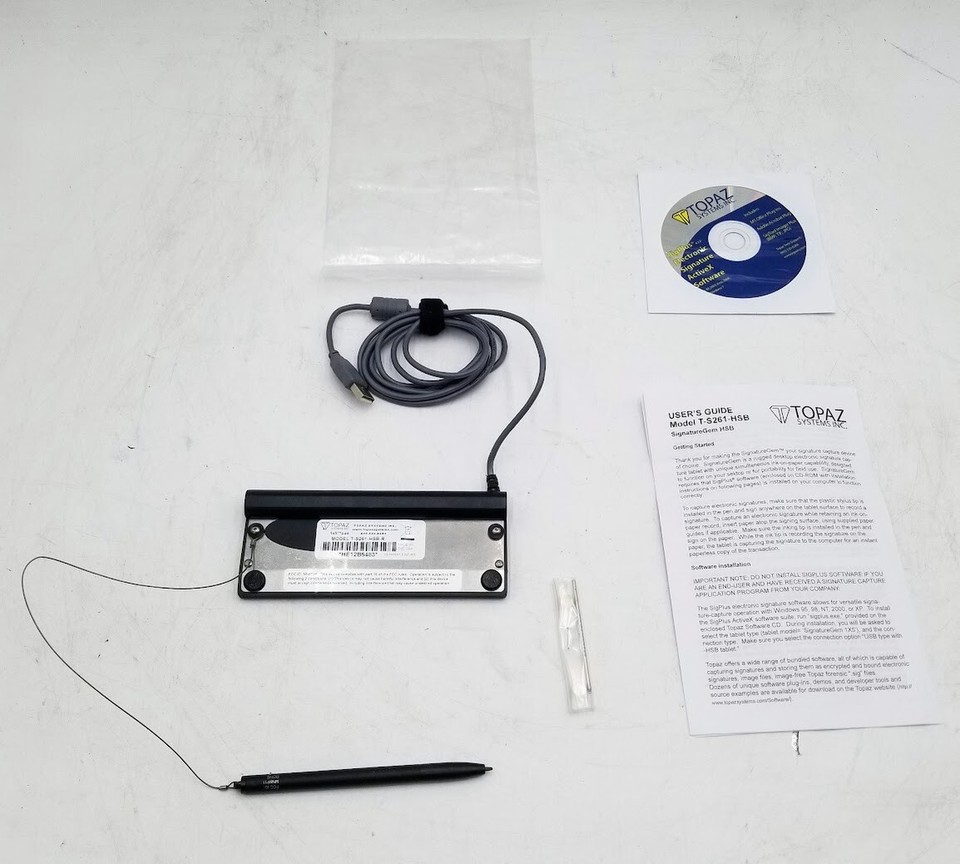 Topaz T-S261-HSB-R SignatureGem Standard Electronic Signature Pad - USB ...