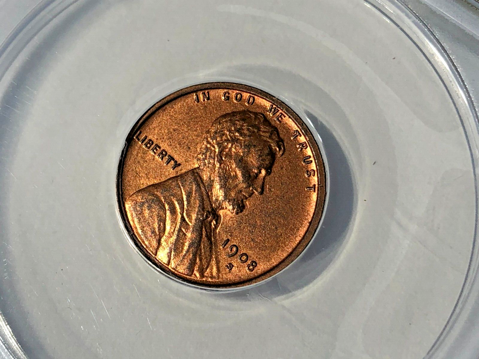 Rare 1908 S vdb Copper Lincoln Wheat Penny Cent Fantasy Overstrike ...