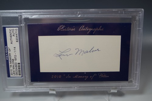 LEW MALONE DECEASED 1972 PSA IN MEMORY OF AUTO BASEBALL MLB AUTOGRAPH ...