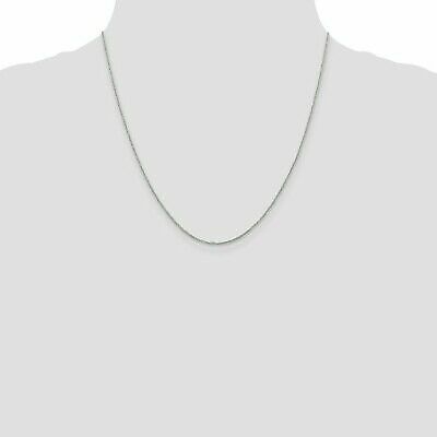 14k 14kt White Solid Gold Rope Chain 20 inch X 1.1mm Neckchain Spring ...
