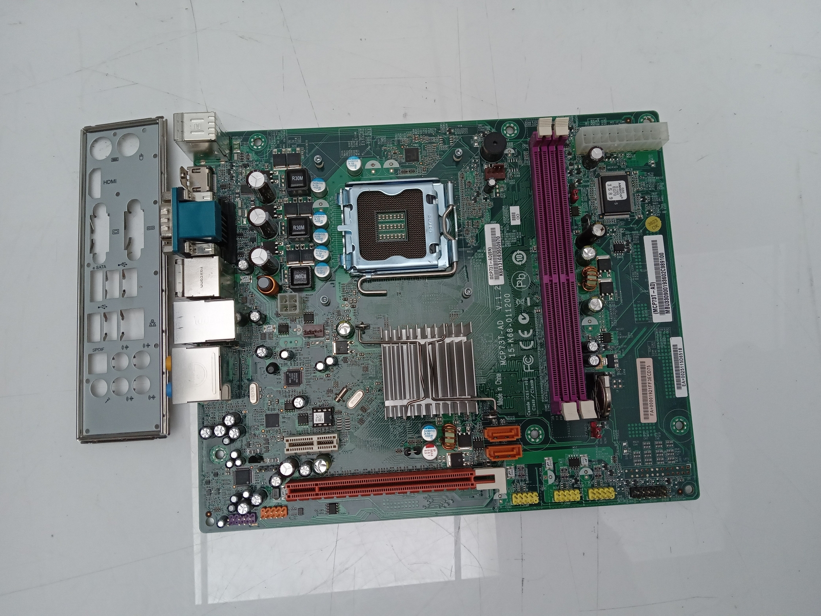 Acer Aspire X1700 Socket Lga775 Motherboard & Backplate Mcp73t-ad ...