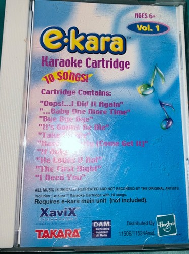 NEW E-Kara Karaoke Cartridge Volume 1 Hasbro 2000 | eBay