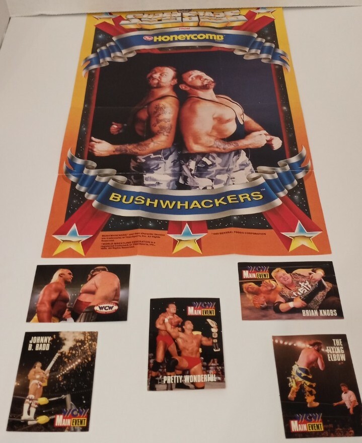 WWF SUPERSTAR Honeycomb Cereal POSTER 1989/ WcW 1995 Cards | eBay