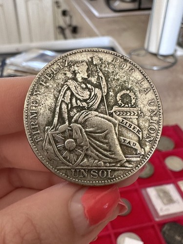 Peru' Coin Un Sol 1930 Lima 5 Decimos Fine 25 Gr Silver 500 Pr | eBay