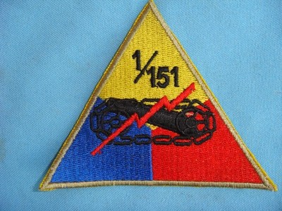 ARMY PATCH US 1st BATTALION- 151 st ARMORED REGIMENT | eBay