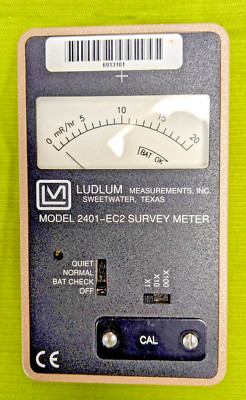 Ludlum Model 2401-EC2 Pocket-Size Survey Meter with Counts.pro ...