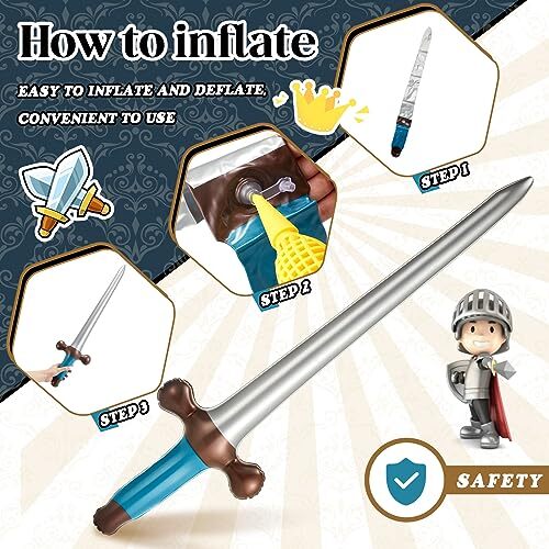 Pcs Inflatable Swords Inflatable Pirates Sword Pirate Party Favors for ...