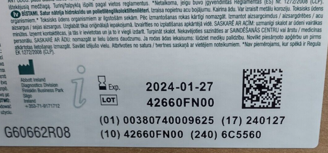 Abbott Architect Plus Trigger Solution - Box of 4 x 975 mL (6C55-60 ...