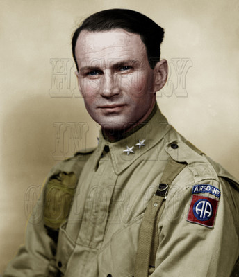 Gen James Gavin Jumpin Jim 82nd Airborne World War 2 WWII color photo ...