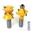 2 pc 1/2"SH Edge Banding Tongue & Groove Router bit Set sct-888 ...