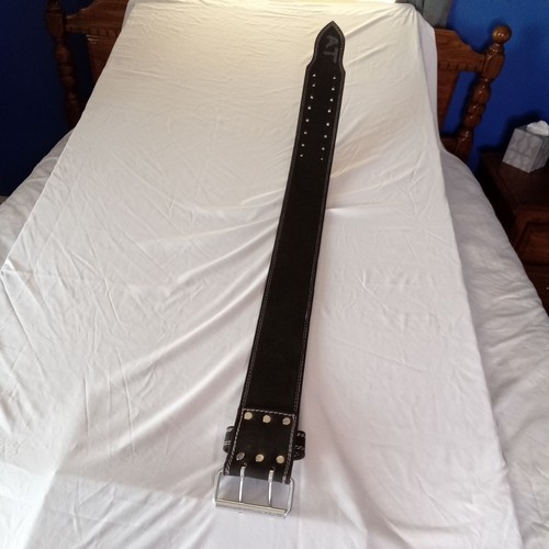 Strength Shop 10mm Double Prong Buckle Black Leather Weight Lifting ...