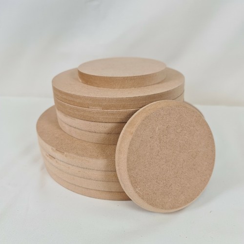 MDF Circles, 100mm, 150mm, 200mm, Circle, Multi Thickness, Craft Blanks ...