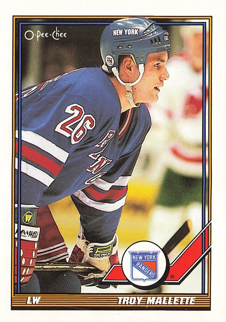 1991 O-Pee-Chee #474 Troy Mallette New York Rangers | eBay