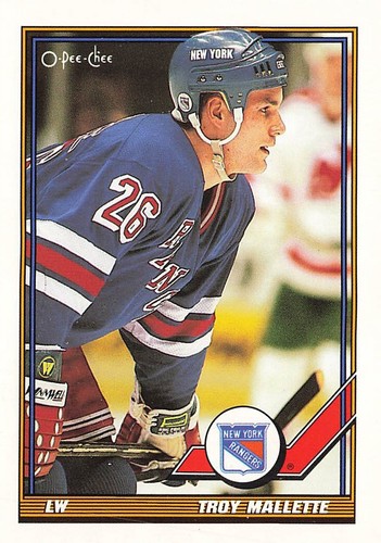 1991 O-Pee-Chee #474 Troy Mallette New York Rangers | eBay