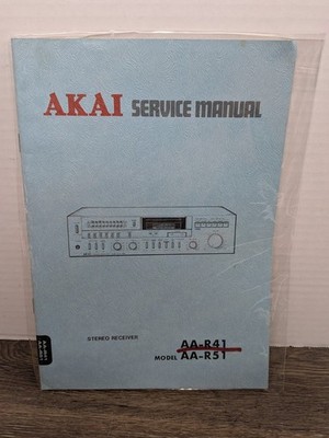 Original Service Manual & Parts List for Akai AA-R41 AA-R51 Receiver ...