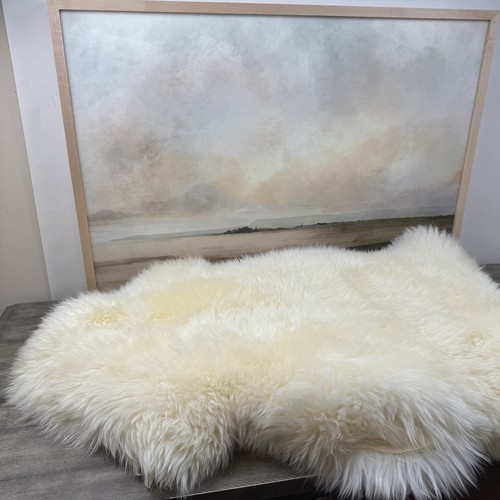 Pottery Barn Natural Large Sheepskin Rug Decorative Throw Ivory 2’x6 ...
