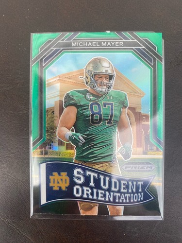 2023 Panini Prizm Draft Picks - Student Orientation Michael Mayer #SO-17 Green Prizm (RC) for ...