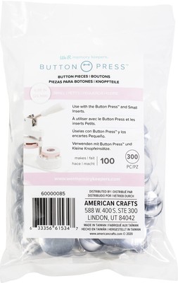 Button Press Refill 100 Pack Small 25mm Create DIY Custom Buttons for ...