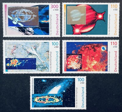 GERMANY THE COSMOS SPACE STAMPS SET OF 5 CONSTELLATION JUPITER 2 WITH ...