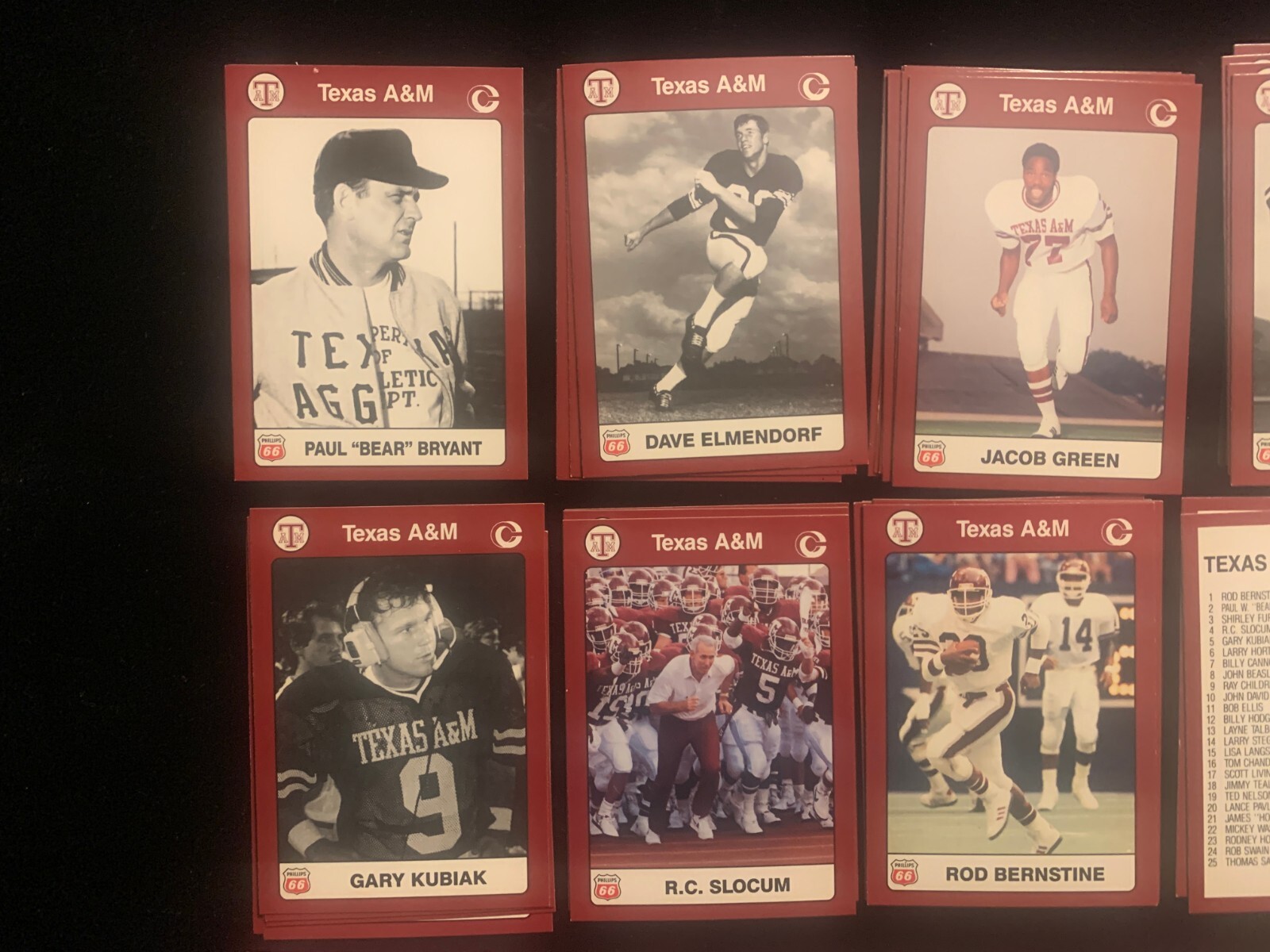 1991 Collegiate Collection TEXAS A&M singles - choose from list Nm/Nm+ ...