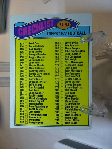 1977 Topps Football Card #256 Checklist 133-264 (93262) | eBay