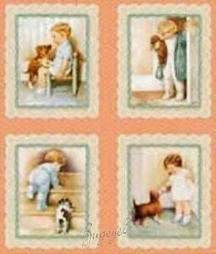 Bessie Pease Gutmann Fabric Vintage Children Quilt Blocks Panel on ...