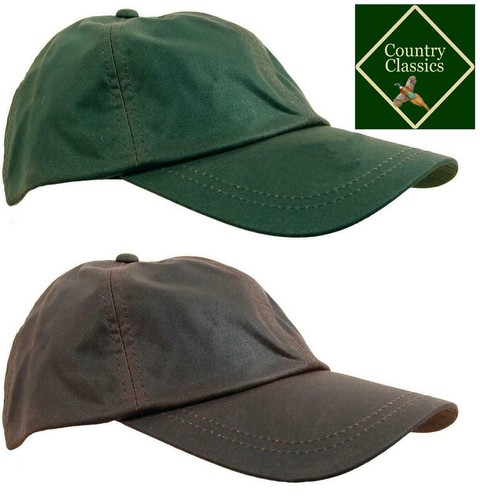 Country Classics Baseball Cap British Waxed Cotton Shooting Waterproof ...