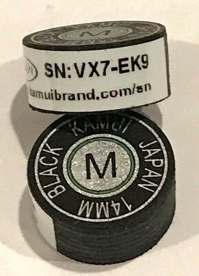 KAMUI BLACK POOL CUE TIPS MEDIUM HARDNESS BRAND NEW FREE SHIPPING BEST ...